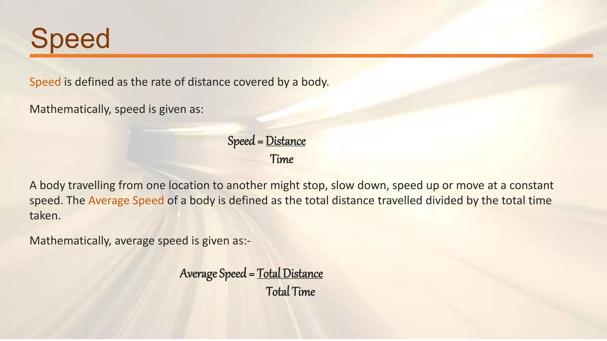 Motion Class 9 | PPTX