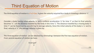Motion Class 9 | PPTX
