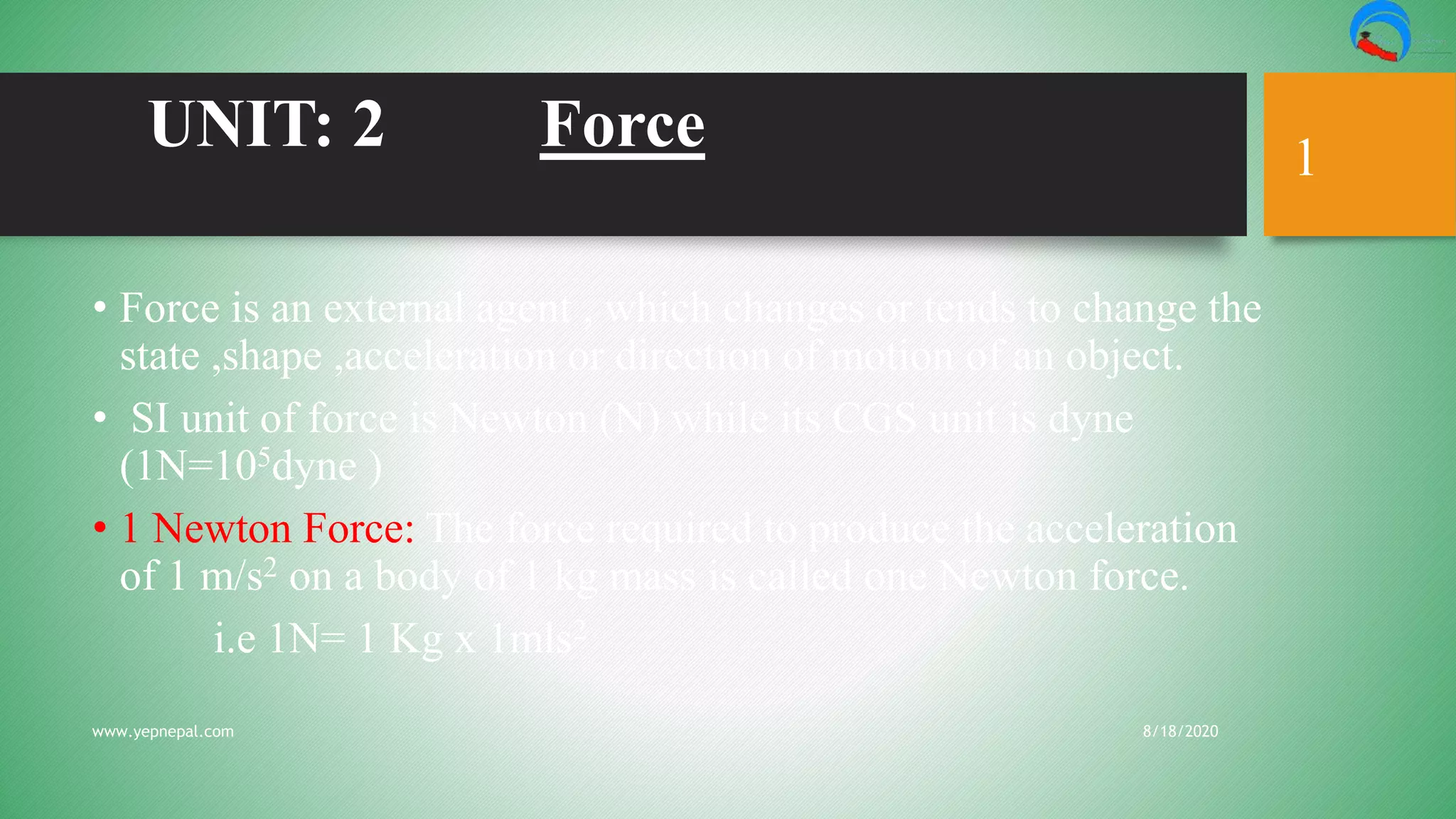 Force-Unit 2 (Class 9 science) | PPTX