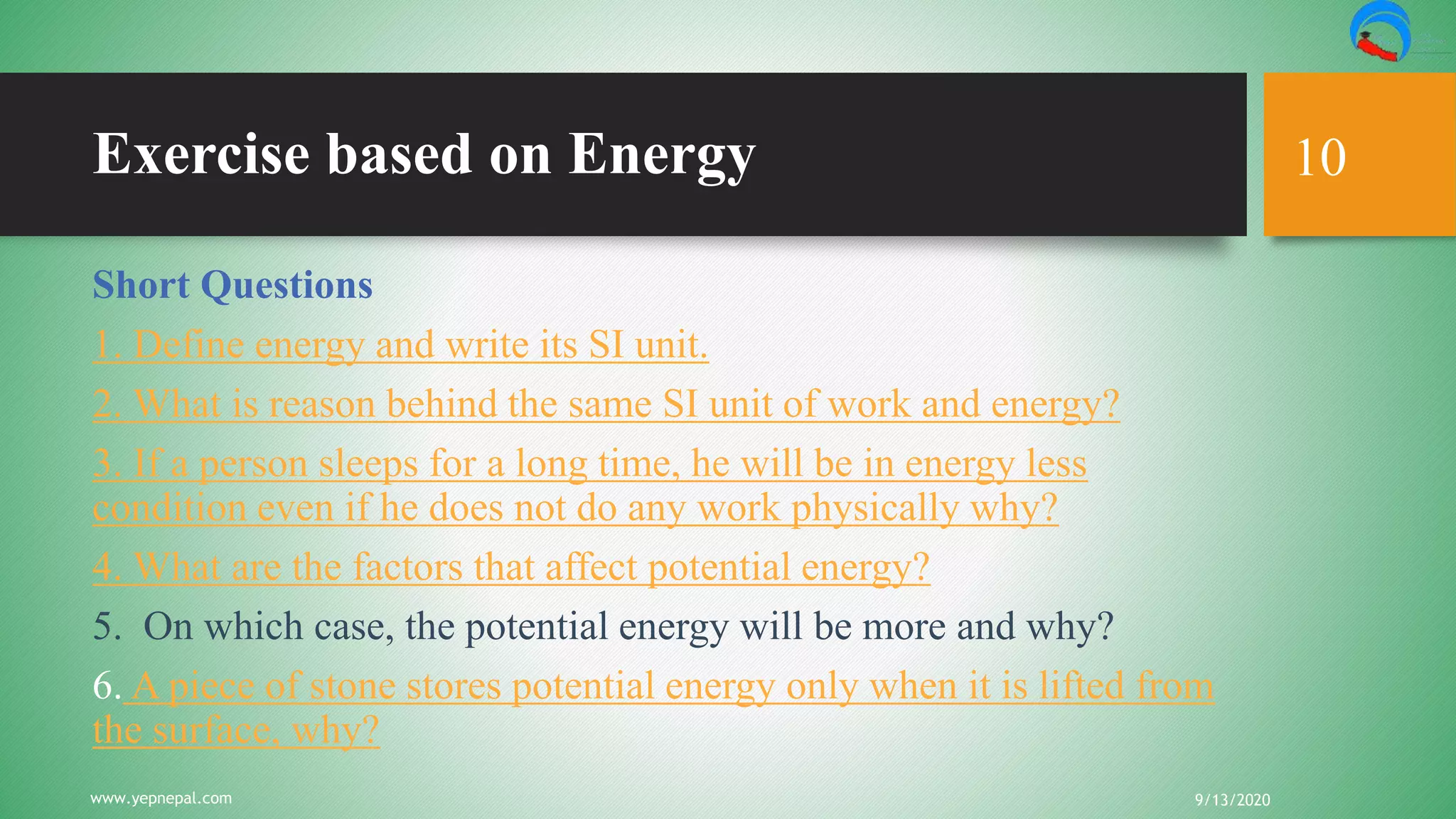 Work, Energy and Power - Unit 4 - Science (Class 9) | PPTX