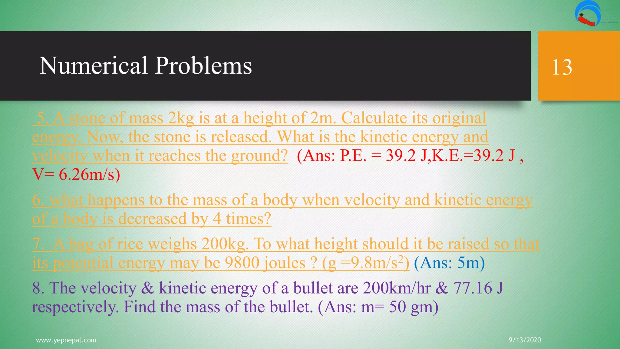 Work, Energy and Power - Unit 4 - Science (Class 9) | PPTX