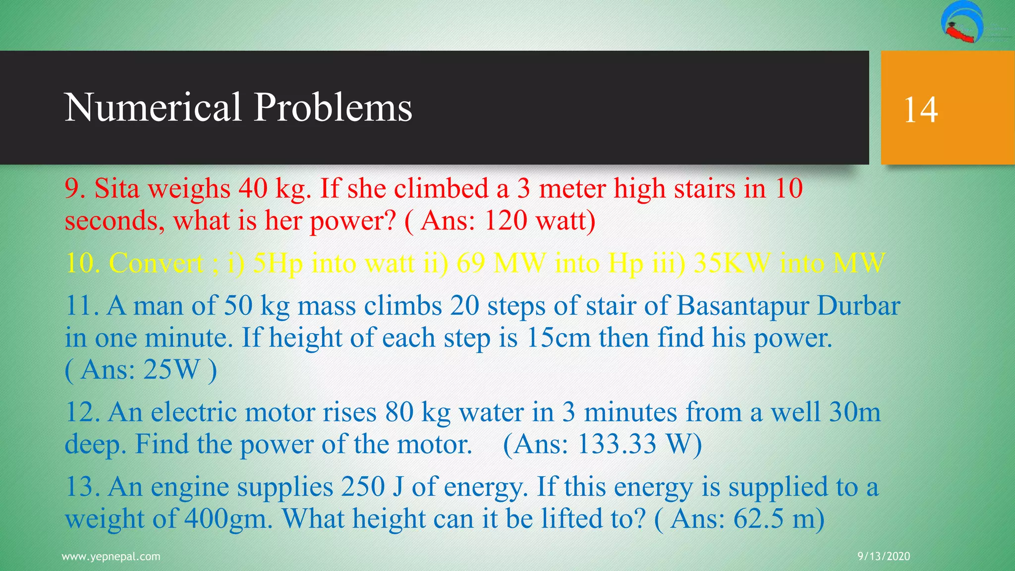 Work, Energy and Power - Unit 4 - Science (Class 9) | PPTX