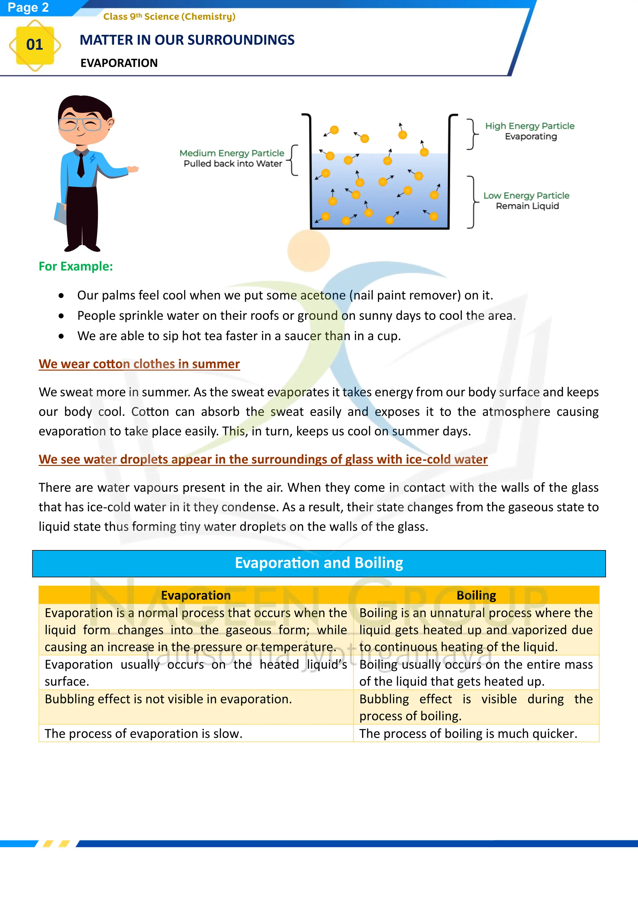 Class 9 Science Chapter Wise Topic Wise Notes Chapter 1 Matter in Our ...