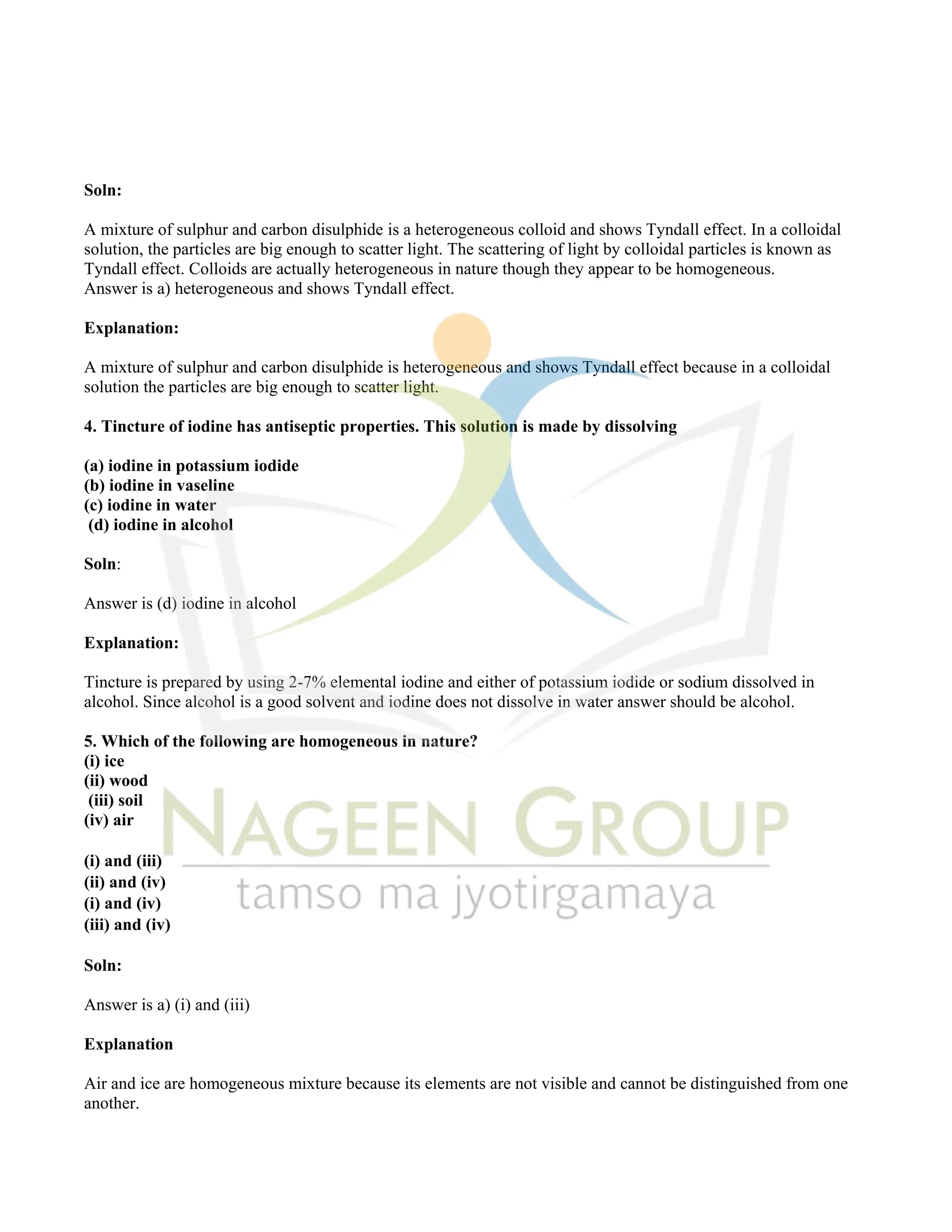 Class 9 Science Exemplar Solution Chapter-2 Is Matter Around Us Pure ...