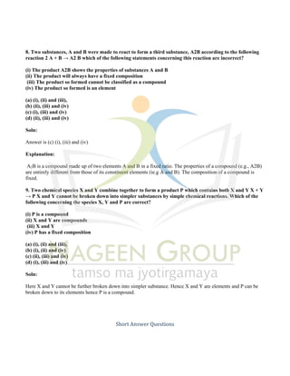 Class 9 Science Exemplar Solution Chapter-2 Is Matter Around Us Pure ...