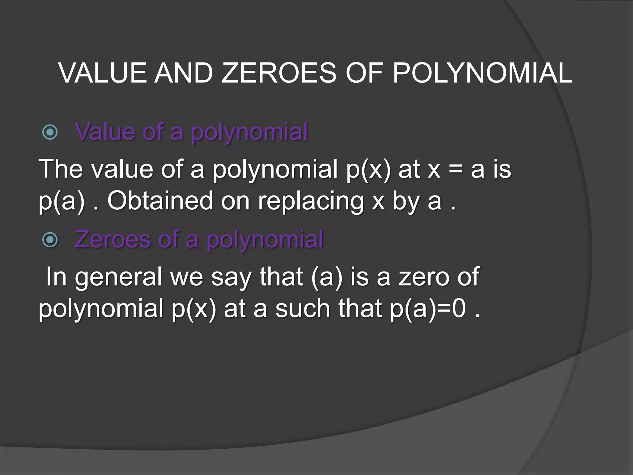 Class 9th chapter 2 maths polynomials | PPTX
