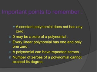 Class 9th chapter 2 maths polynomials | PPTX