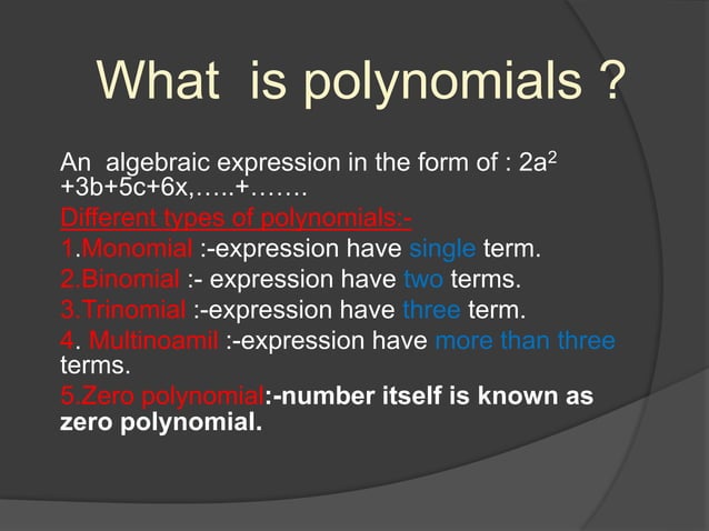Class 9th chapter 2 maths polynomials | PPTX | Physics | Science