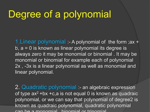 Class 9th chapter 2 maths polynomials | PPTX | Physics | Science