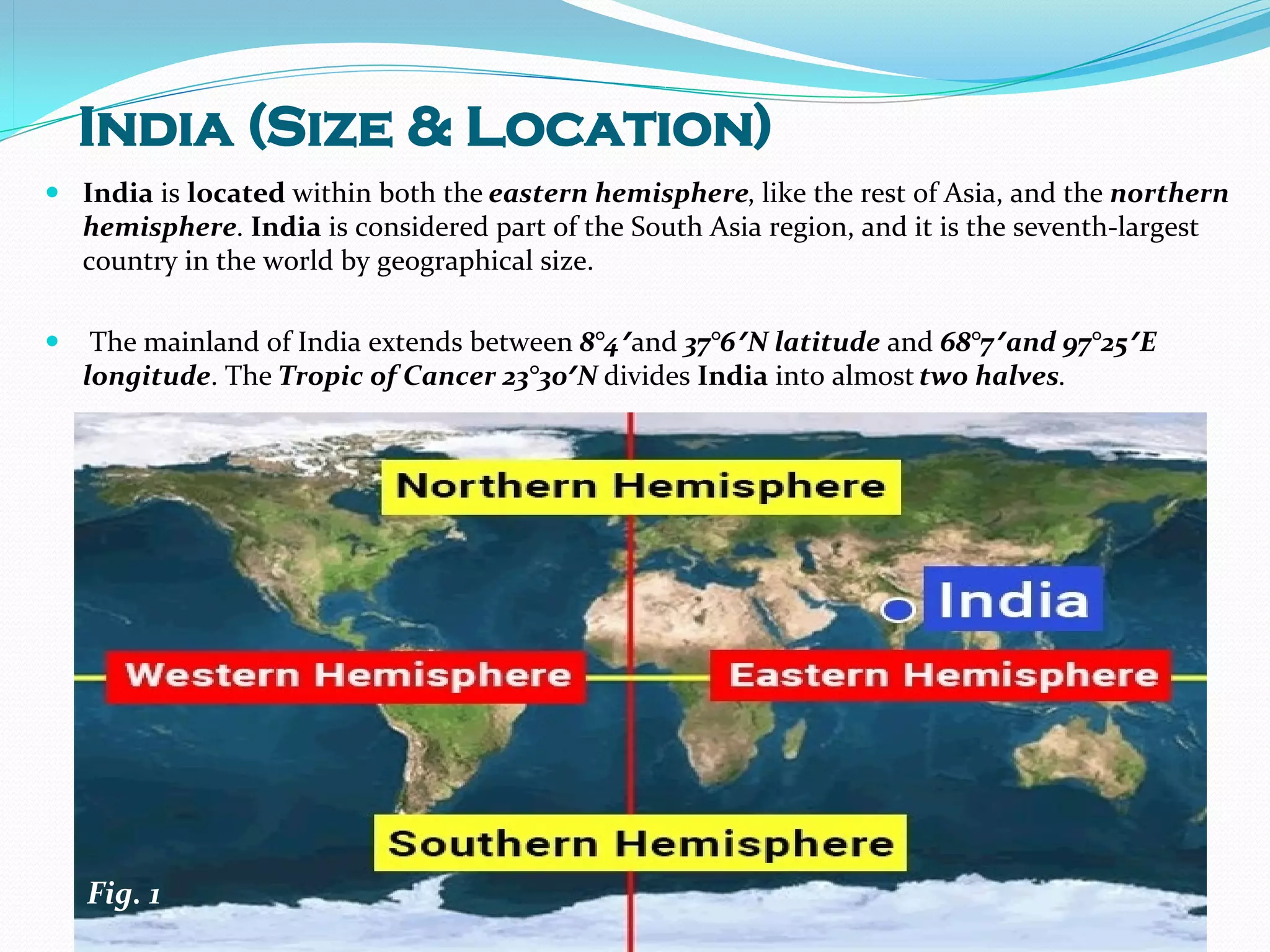 Class 9th Geography Chapter 1| India-Size and Location | PDF