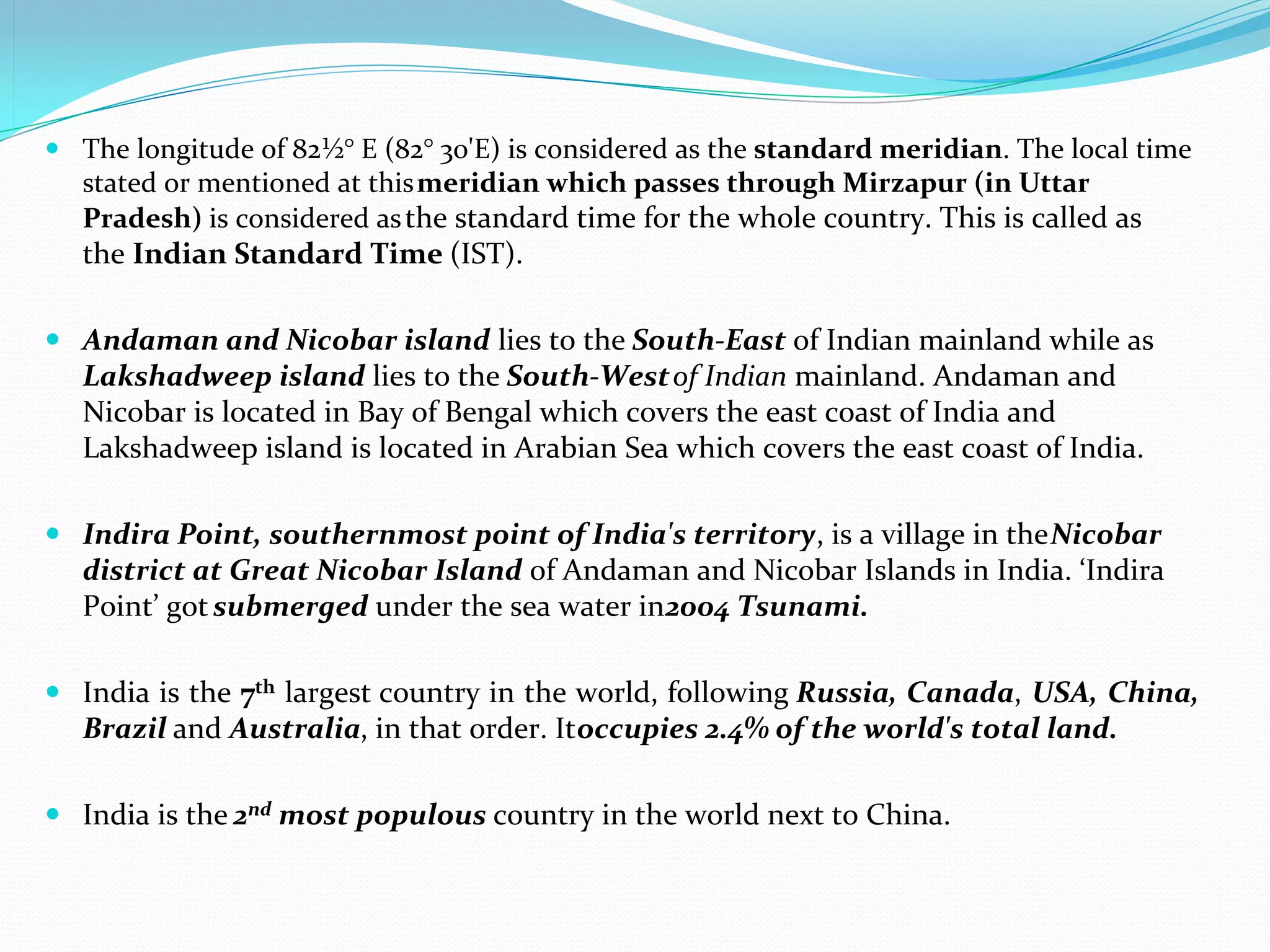 Class 9th Geography Chapter 1| India-Size and Location | PDF