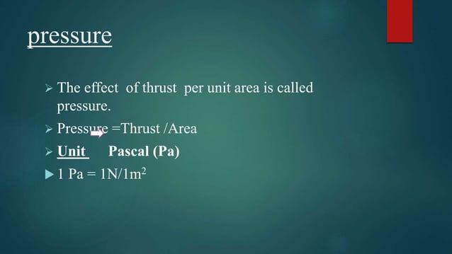 class 9th ppt Thrust and pressure.pptx | Physics | Science