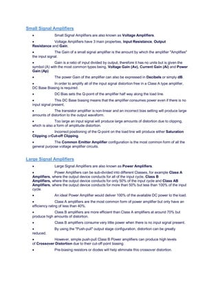 Class a amplifier | PDF