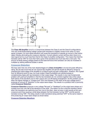 Class a amplifier | PDF