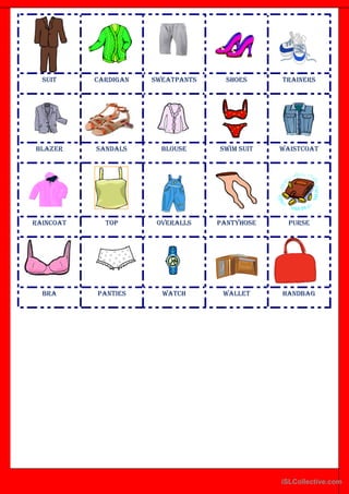 Clothes pictionary | PDF