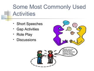 Class activities for developing speaking skills | PPT