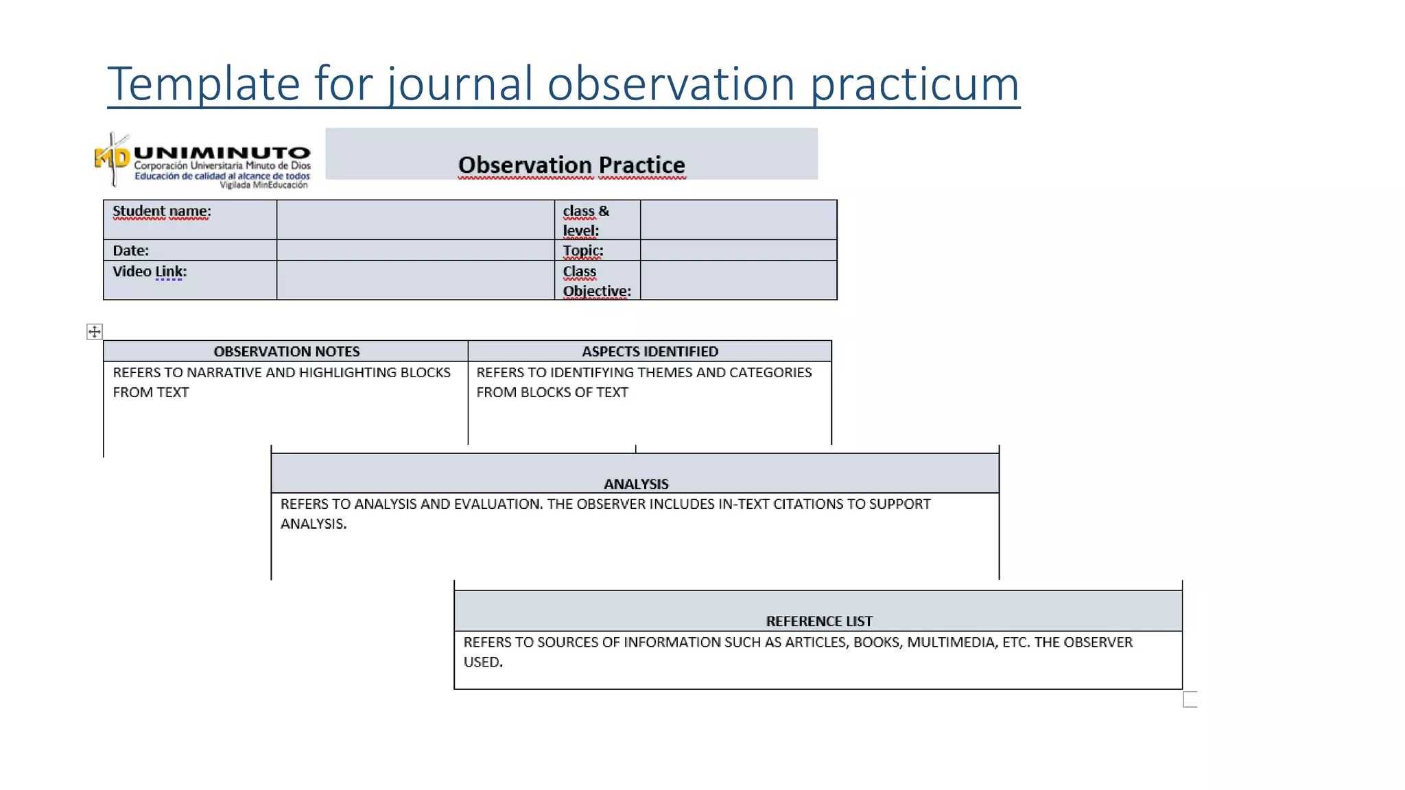 Class observation in teaching practice | PPTX