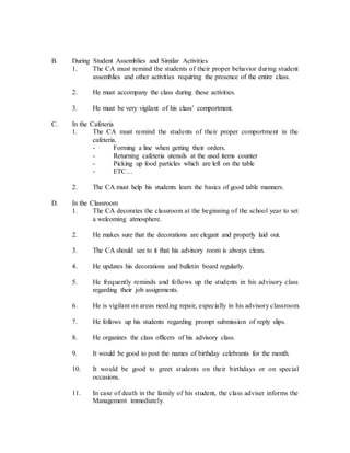Class Advisory Paper | DOCX
