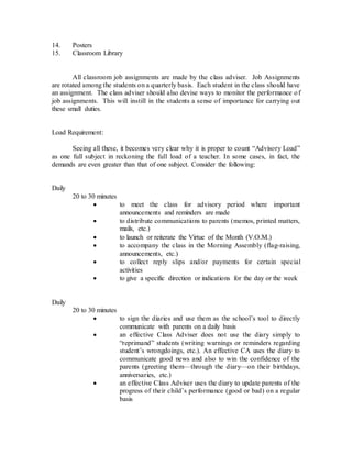 Class Advisory Paper | DOCX