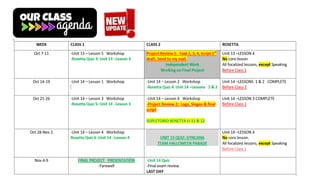 Class agenda | PPTX | Education