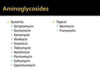 Class aminoglycosides 2 | PPTX