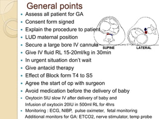 Class anaesthesia for emergency cs | PPT