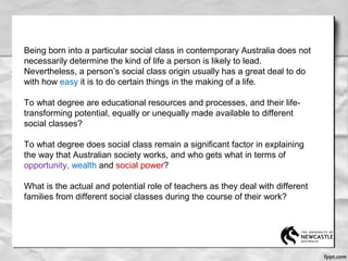 Class and educational attainment in australia | PPT