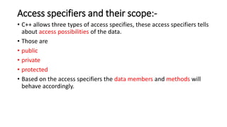 class and object C++ language chapter 2.pptx