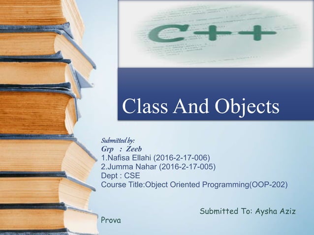 Class and objects | PPT
