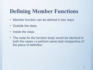 Class and objects | PPT