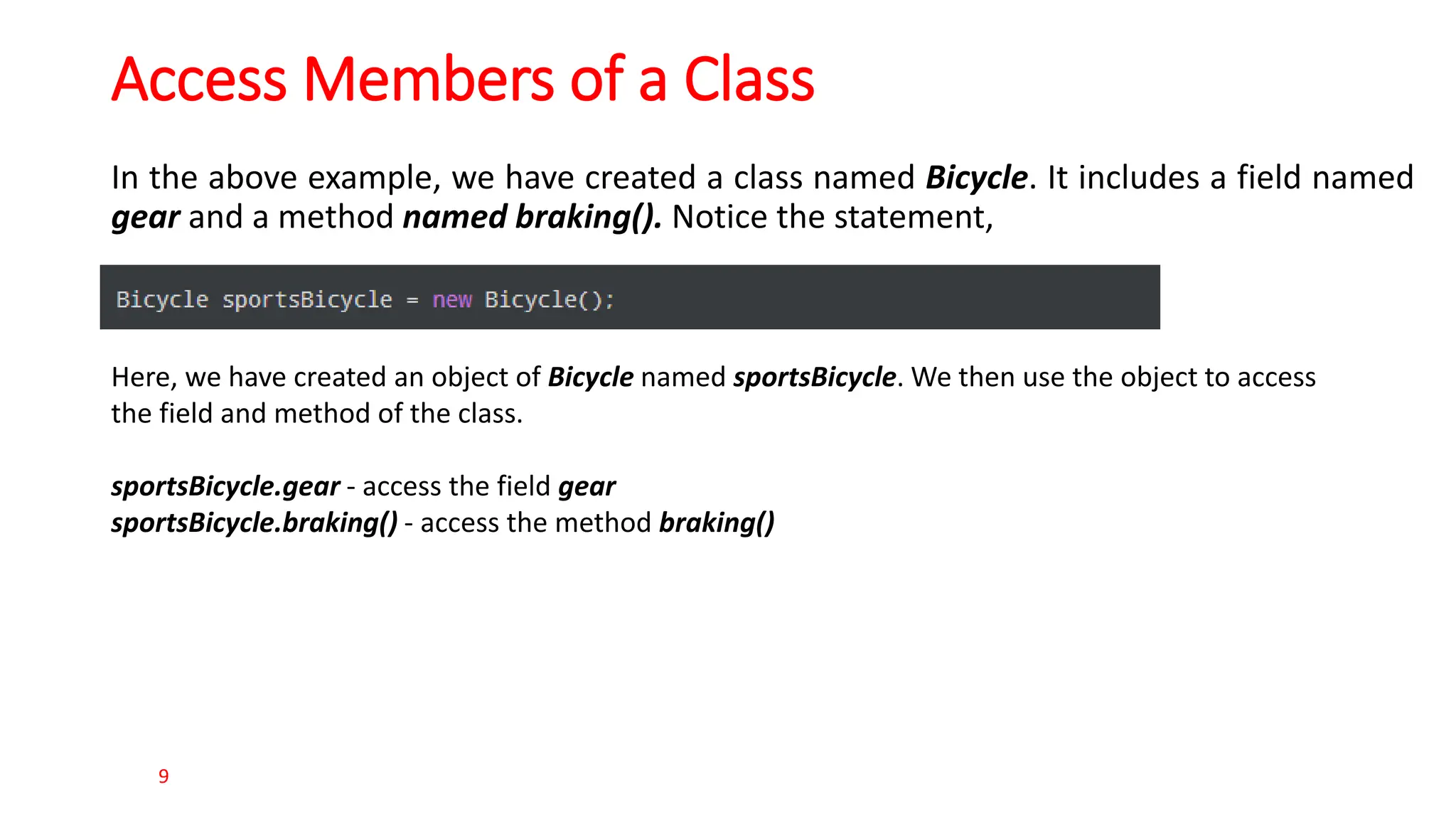 Class And Objects In Object Oriented Programming With Java Pdf