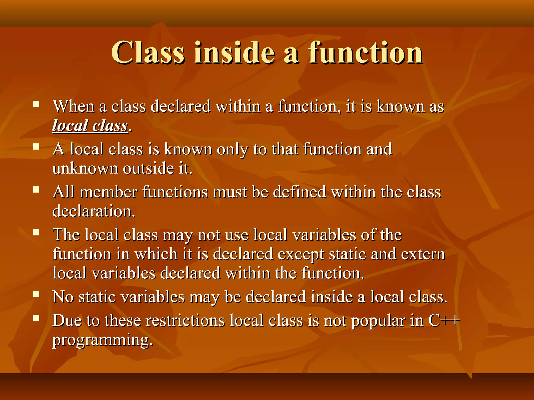 Class And Object In C Ppt Programming Languages Computing