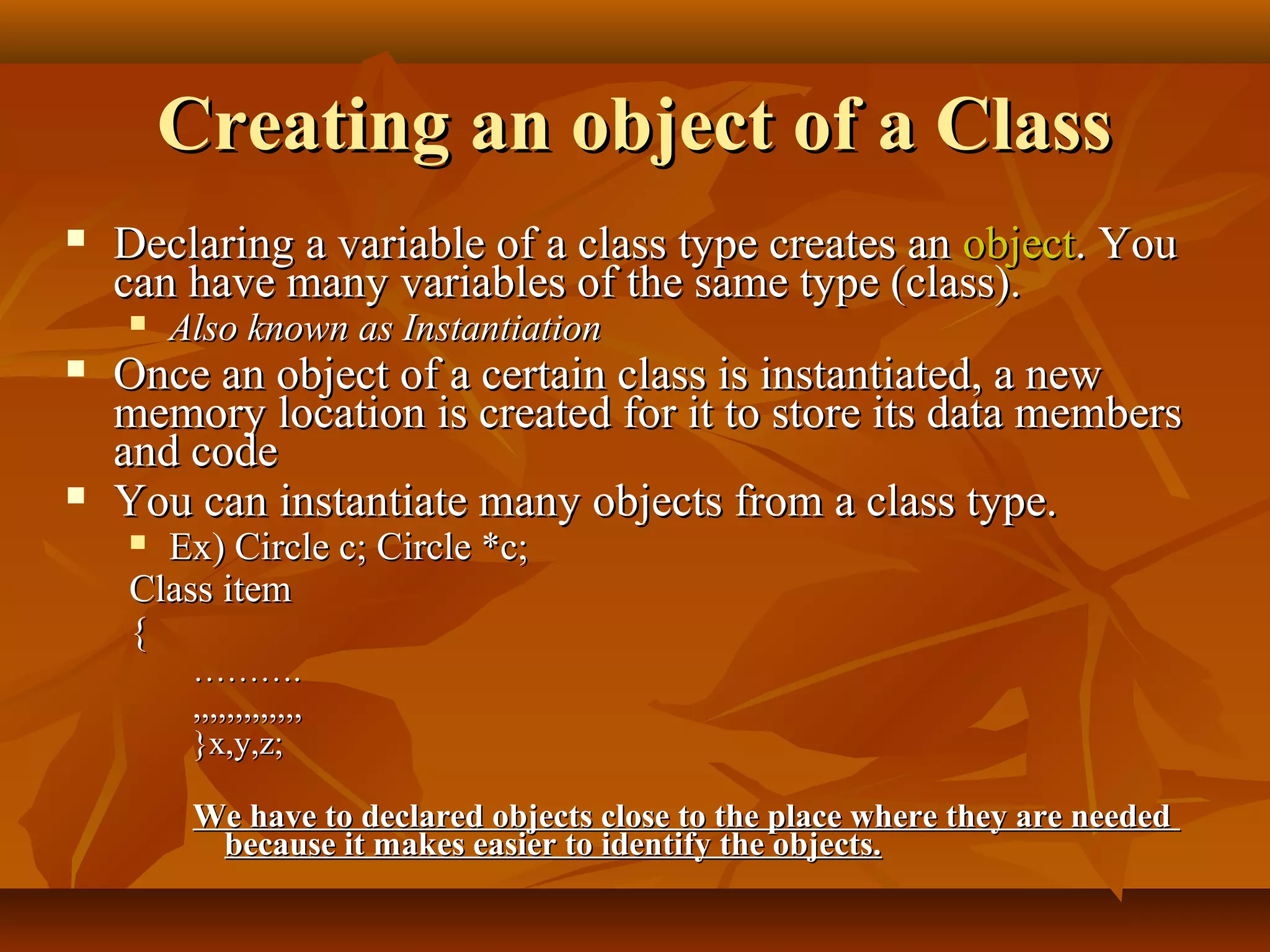 Class And Object In C Ppt Programming Languages Computing