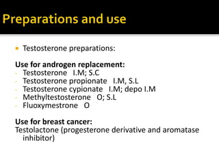 Class androgens | PPTX
