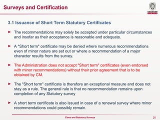 Class and Statutary Surveys - Inspeccion | PPT