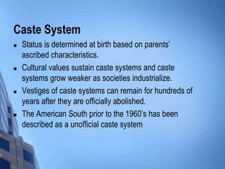 Class and stratification in the us finalcopy | PPT