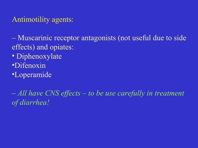 Class anti diarrheals | PDF | Digestive Disorders | Diseases and Conditions