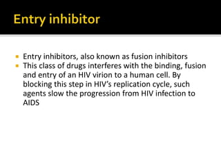 Class antiretroviral drugs | PPTX