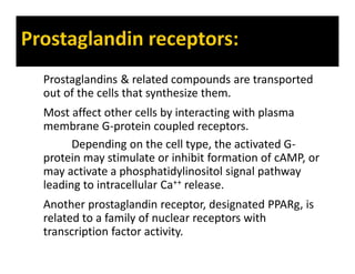 Class autocoids 3 prostaglandins | PDF
