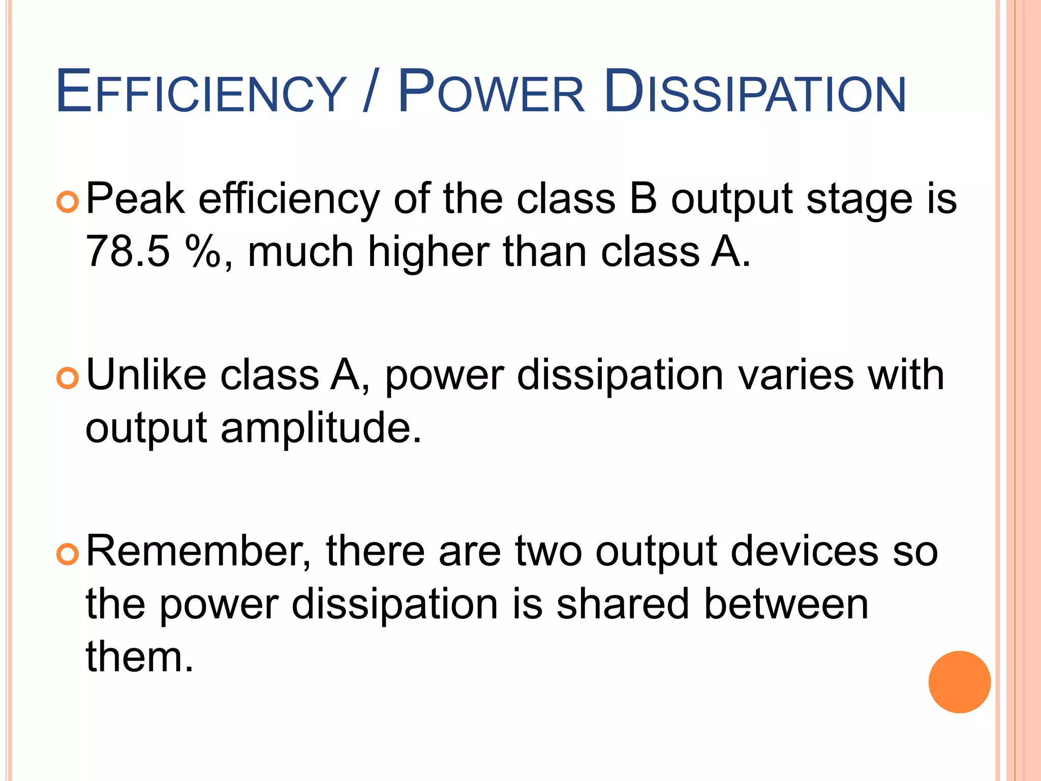 Class b amplifier | PPTX