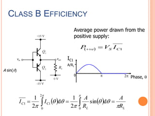 Class b amplifier | PPTX