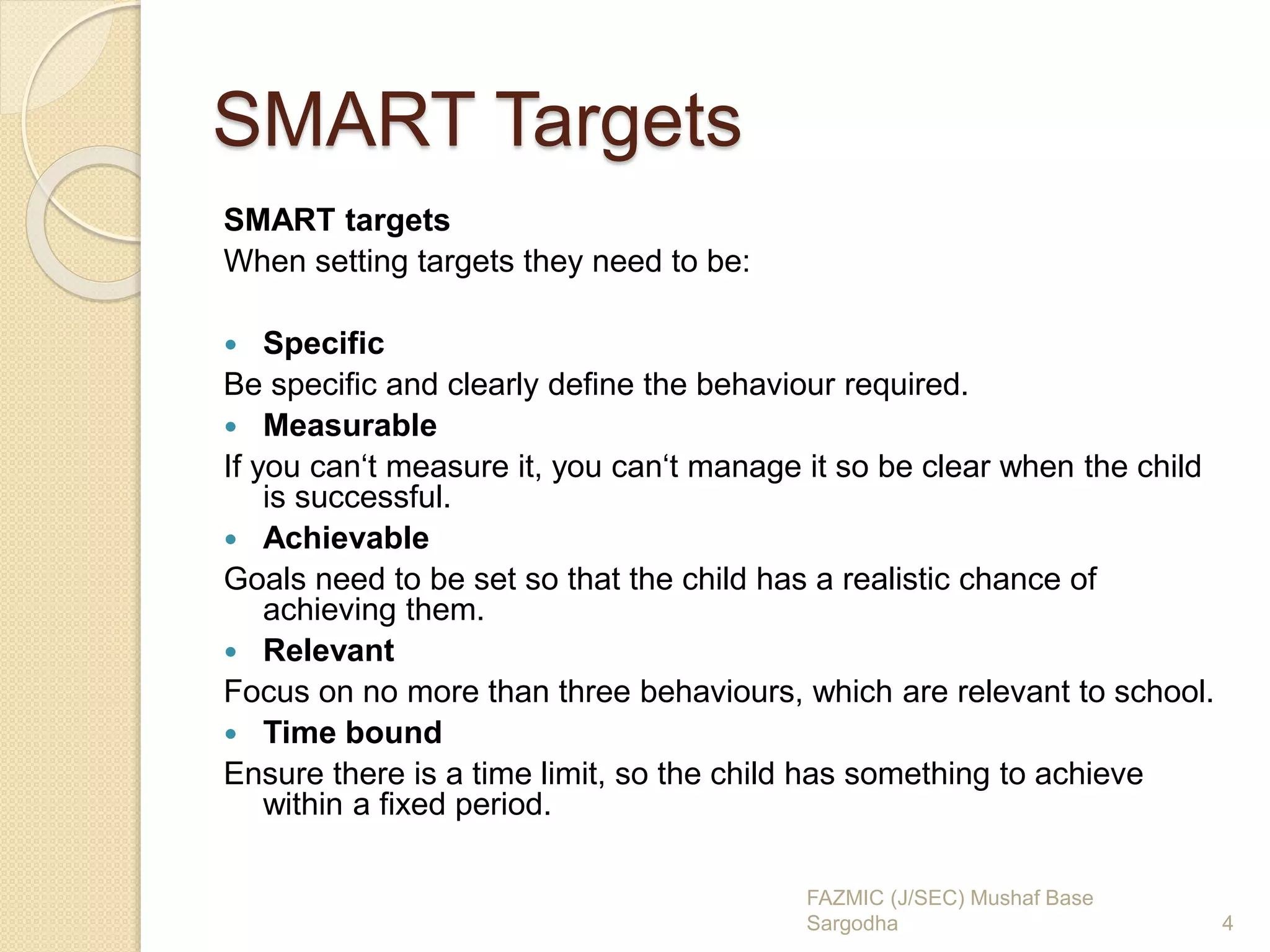 Class behaviour management | PPTX