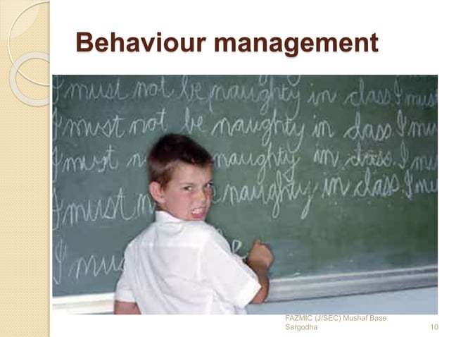 Class behaviour management | PPT