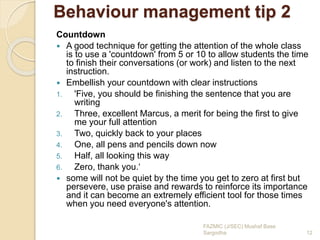 Class behaviour management | PPTX