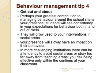 Class behaviour management | PPTX