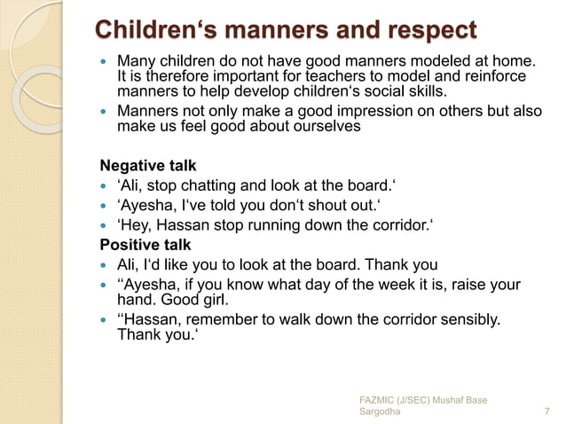 Class behaviour management | PPT