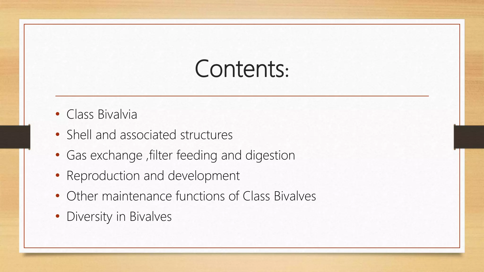 Class bivalvia | PPTX