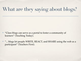 Class blog | PPT