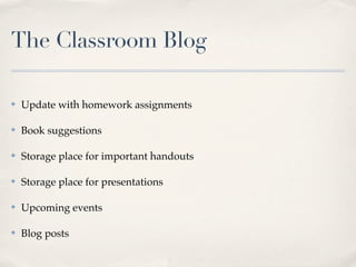 Class blog | PPT