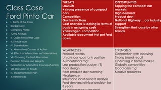 Class Case The Ford Pinto Car Case Study.pdf | Automotive Industry | Industries